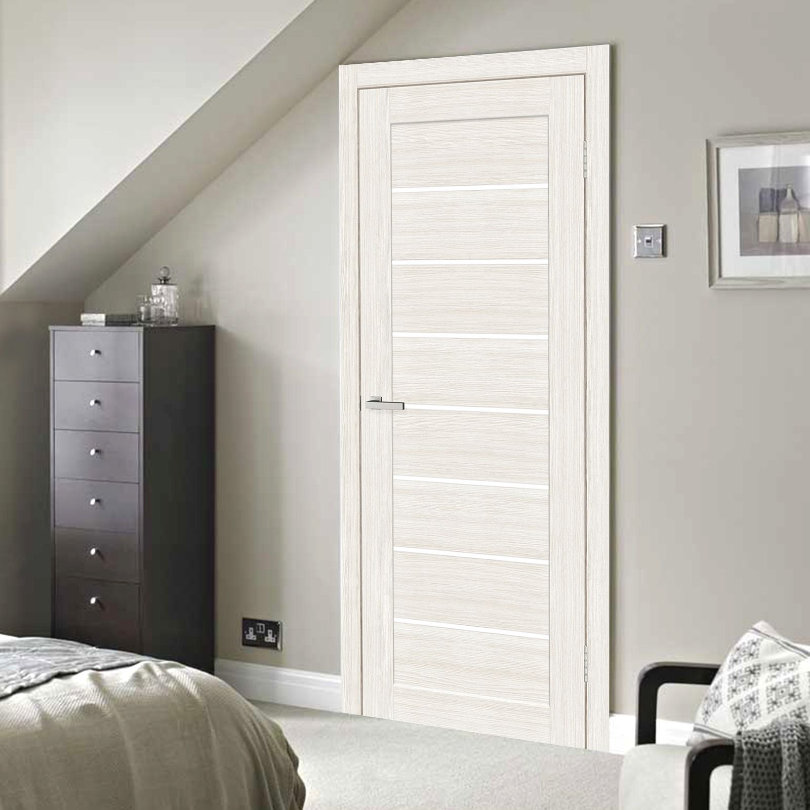 Interior doors Omis Cortex Deco 10 oak bianco — buy in the Decorshop ...