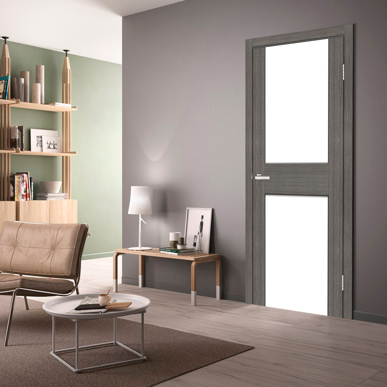 Interior doors Omis Cortex Gloss 03 oak ash triplex black — buy in the ...