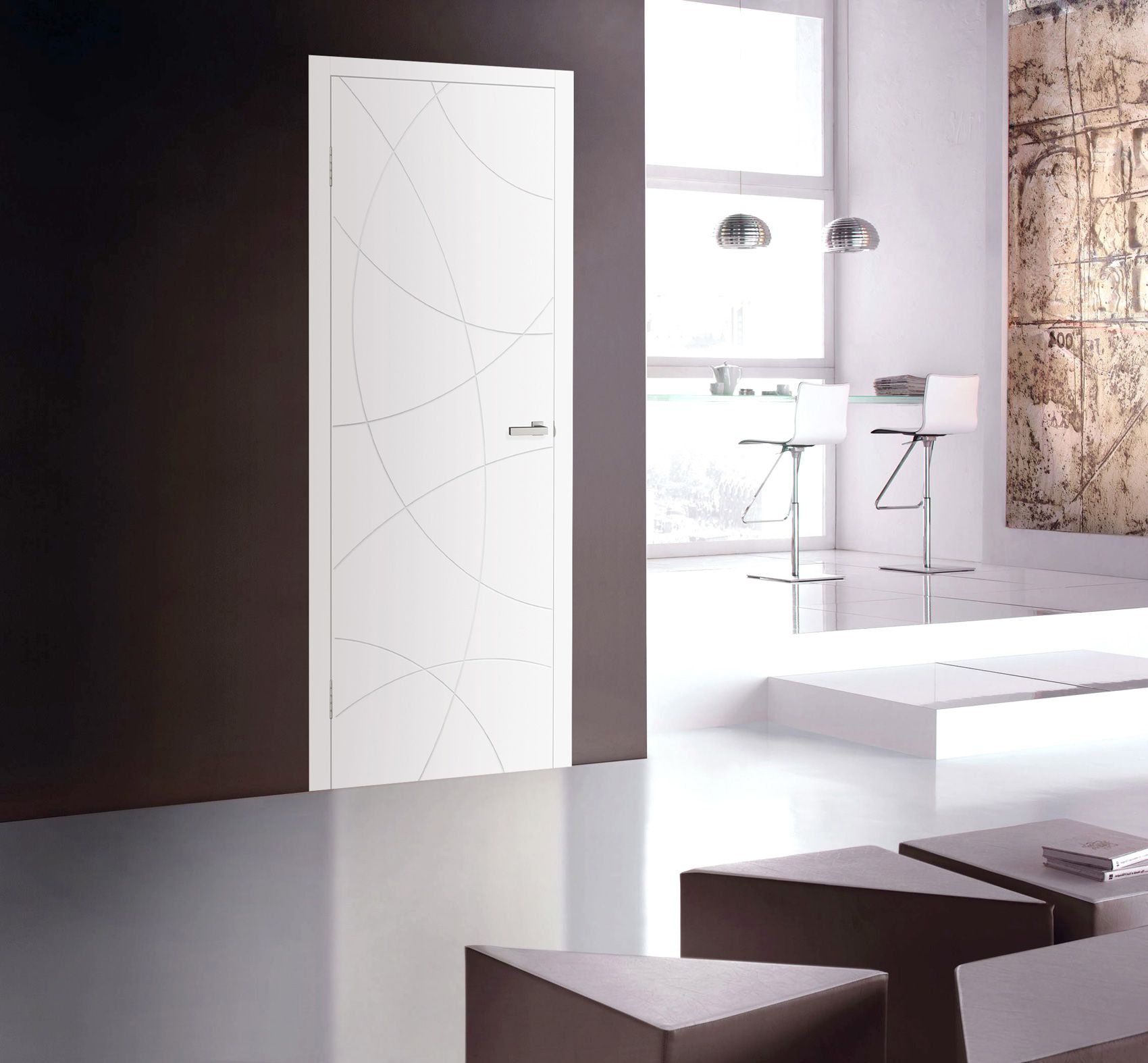 Interior doors Omis Geometry 02 white silk matt — buy in the Decorshop ...