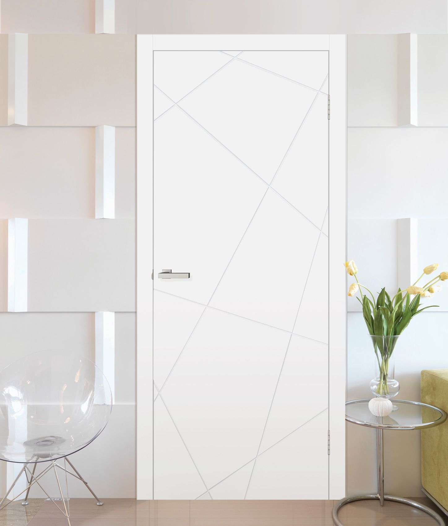 Interior doors Omis Geometry 08 white silk matt — buy in the Decorshop ...