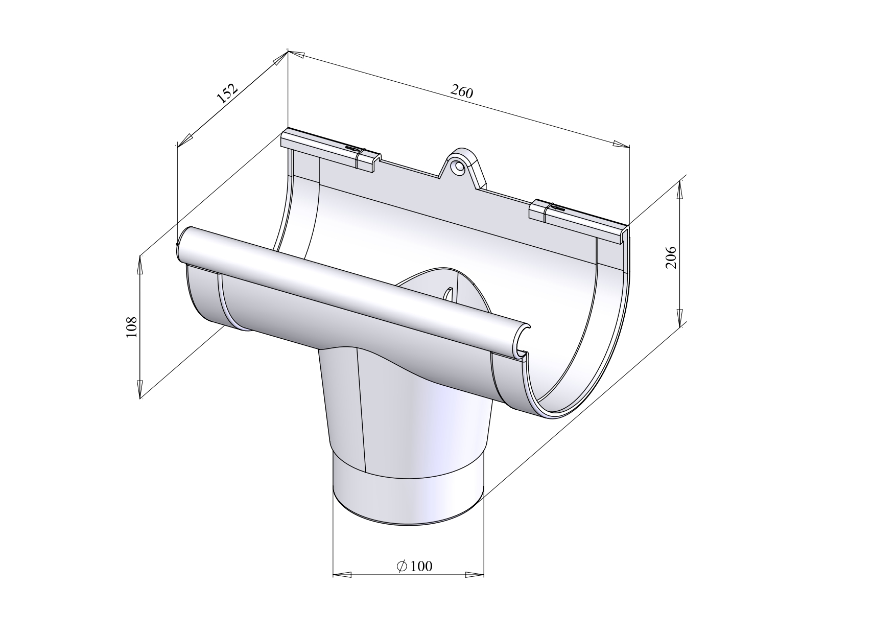 Red gutter funnel 130mm RainWay — buy in the Decorshop store - best ...